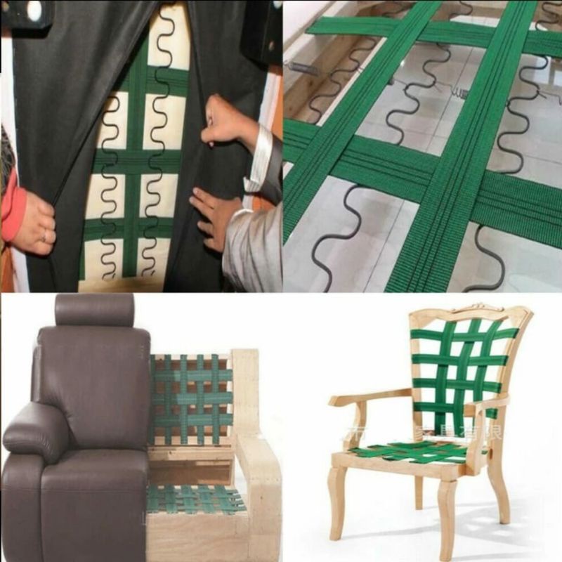 Jual Elastic Webbing heavy duty 3 garis tali sofa belt rangka bawah ...