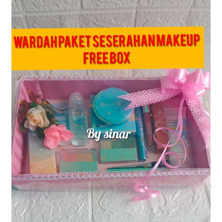 Jual wardah paket seserahan/wardah paket hantaran pernikahan gratis box ...