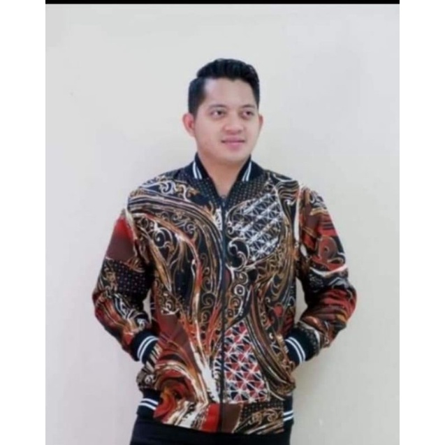 Jual abstrak bomber jaket batik Hoodie batik bomber batik jaket batik ...