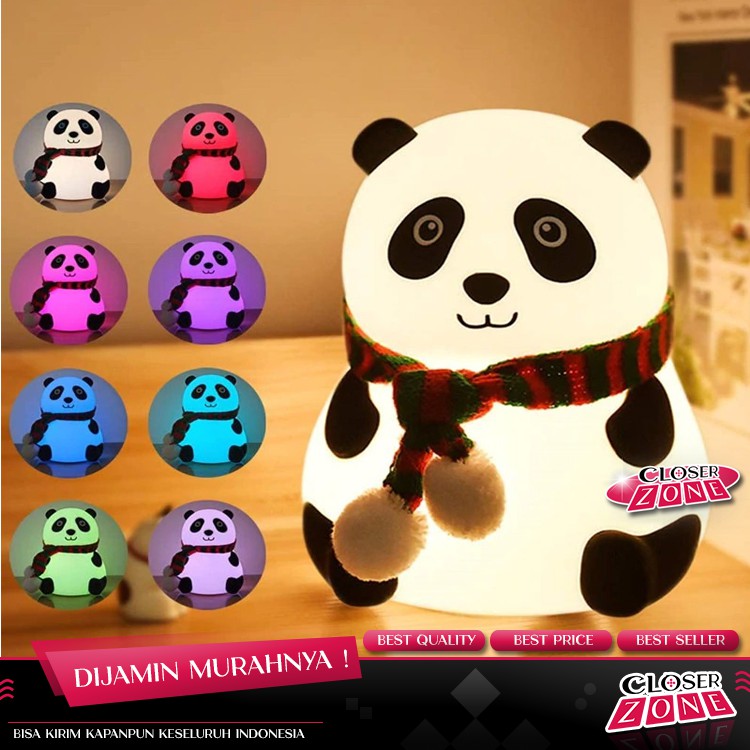 Jual Lampu Tidur LED Silicone Lamp Decoration Model Panda - White ...