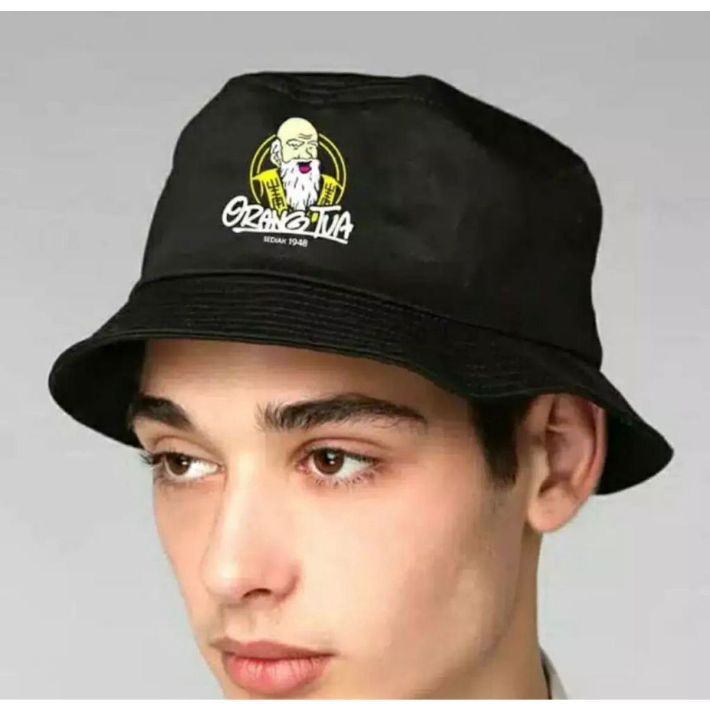 Jual Topi Bucket Hat/Topi Mancing/Topi Pendaki Orang Tua(COD)TOKOKEREN ...