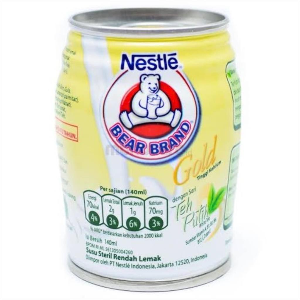 Jual Susu Beruang Bear Brand Gold White Tea RTD 140 ml | Shopee Indonesia