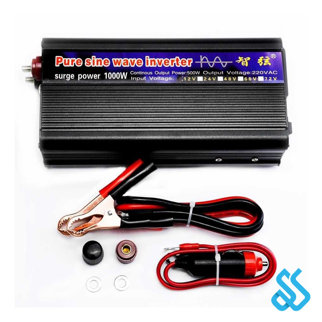 Jual SS - AOSHIKE Car Power Inverter DC 12V to AC220V 1000W - NBQ1000W ...
