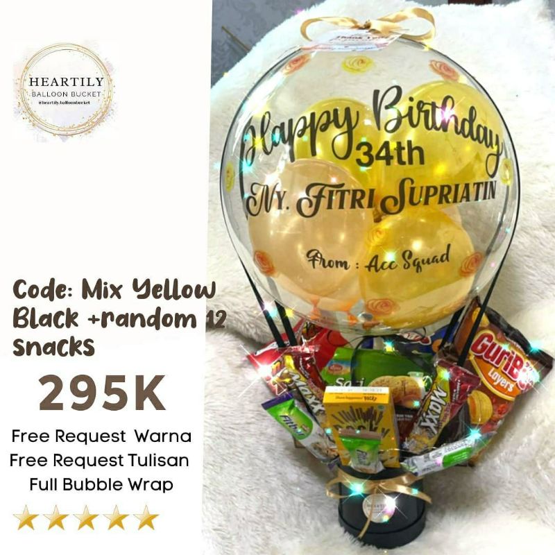 Jual [INSTANT 1HARI JADI] Buket Balon Balloon Bucket Balon Wisuda Snack ...
