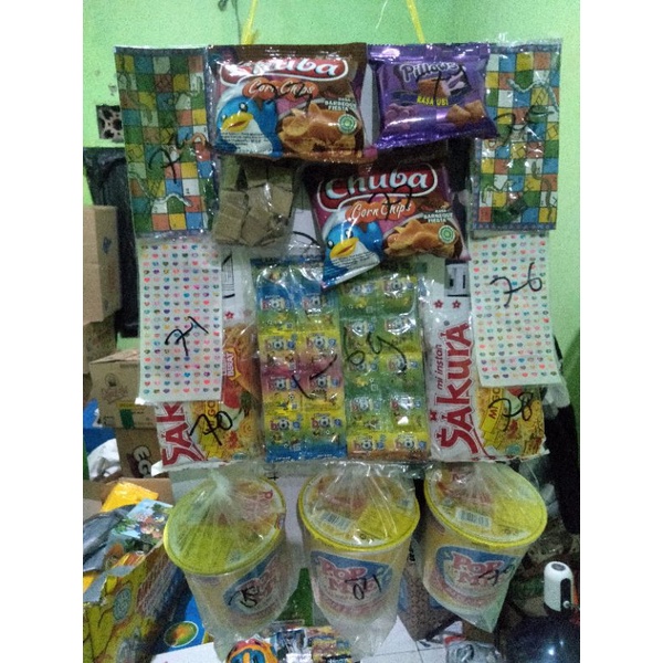 Jual Mainan Warung Lotre pasangan Cabutan popmie Isi 80pcs | Shopee ...