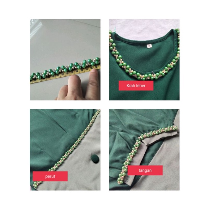 Jual Payet kebaya, Payet gamis, Payet rangkai mutiara dijual per 1cm ...