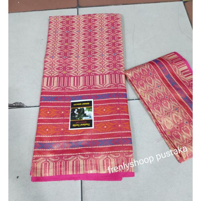 Jual Kain Songket Set Selendang Thailand /Bahan Songket Selendang Thailand | Shopee Indonesia