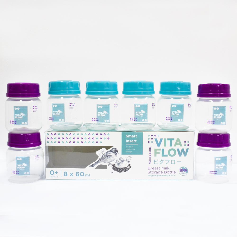 Jual Vita Flow - VitaFlow Breastmilk Bottle 8x60ml - Botol Asi | Shopee ...