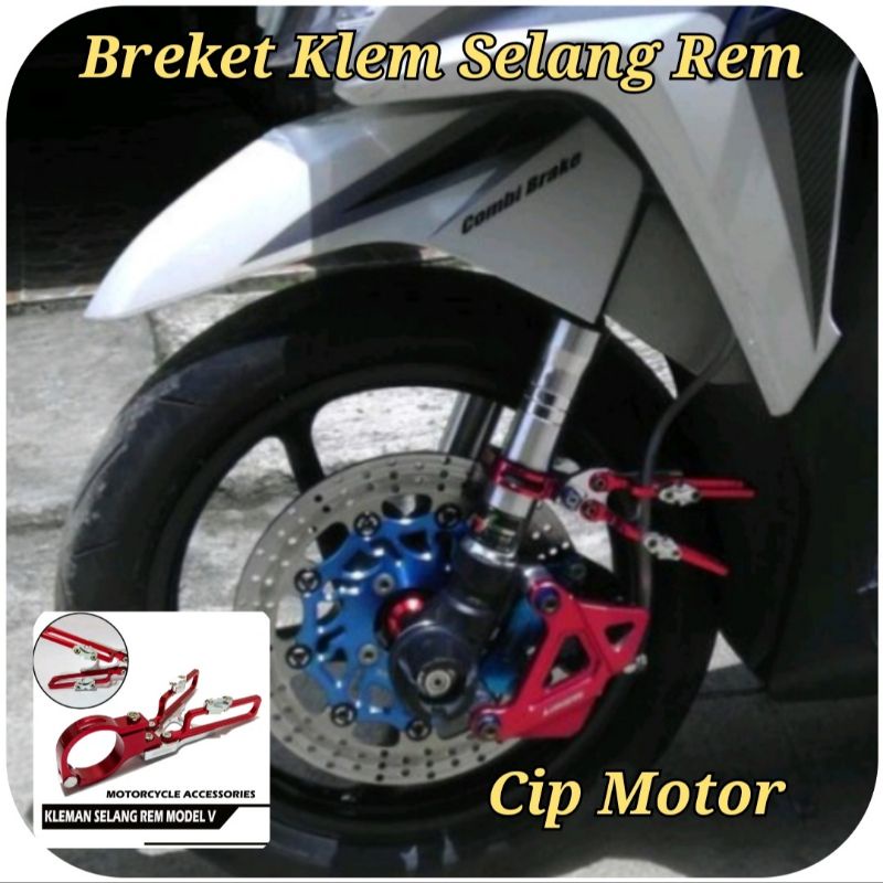 Jual Breket kleman V selang Rem depan Klem Jepitan selang Rem depan ...