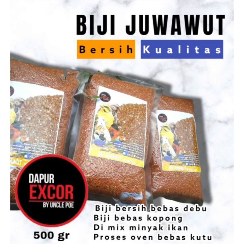 Jual Pakan Burung Parkit Lovebird Biji Jewawut Olahan Dapur ExCor 500gr ...