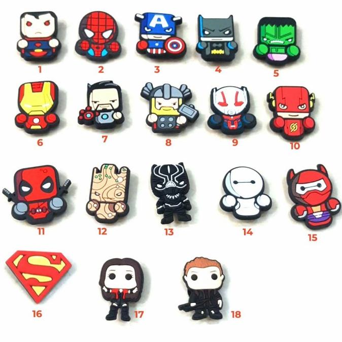 Jual 4 pcs jibbitz (pin / hiasan crocs) Superheroes2 | Shopee Indonesia