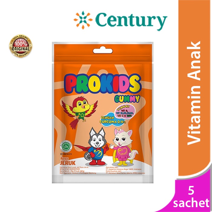 Jual Prokids Gummy Jeruk 5 Sachet @20gr / Multivitamin Anak | Shopee ...