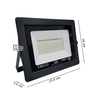 Jual Emico Lampu Sorot SMD LED 100 watt SNI IP65 Lampu Tembak Floodlight utk Panggung / Outdoor ...