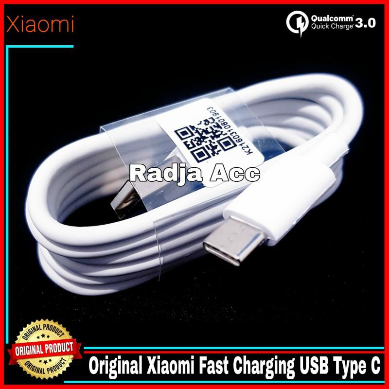 Jual Kabel Data Xiaomi Poco M3 Original 100% Fast Charging USB Type C ...