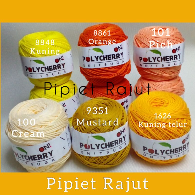 Jual BENANG RAJUT POLYCHERRY||ONITSUGA POLYCHERRY YARN | Shopee Indonesia
