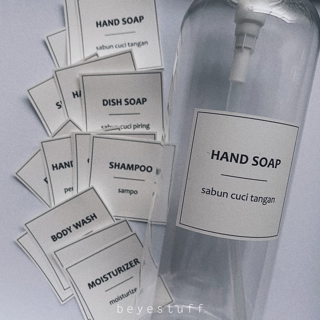 Jual MINIMALIST LABEL - Sticker Kamar Mandi | Sticker Label | Sticker ...