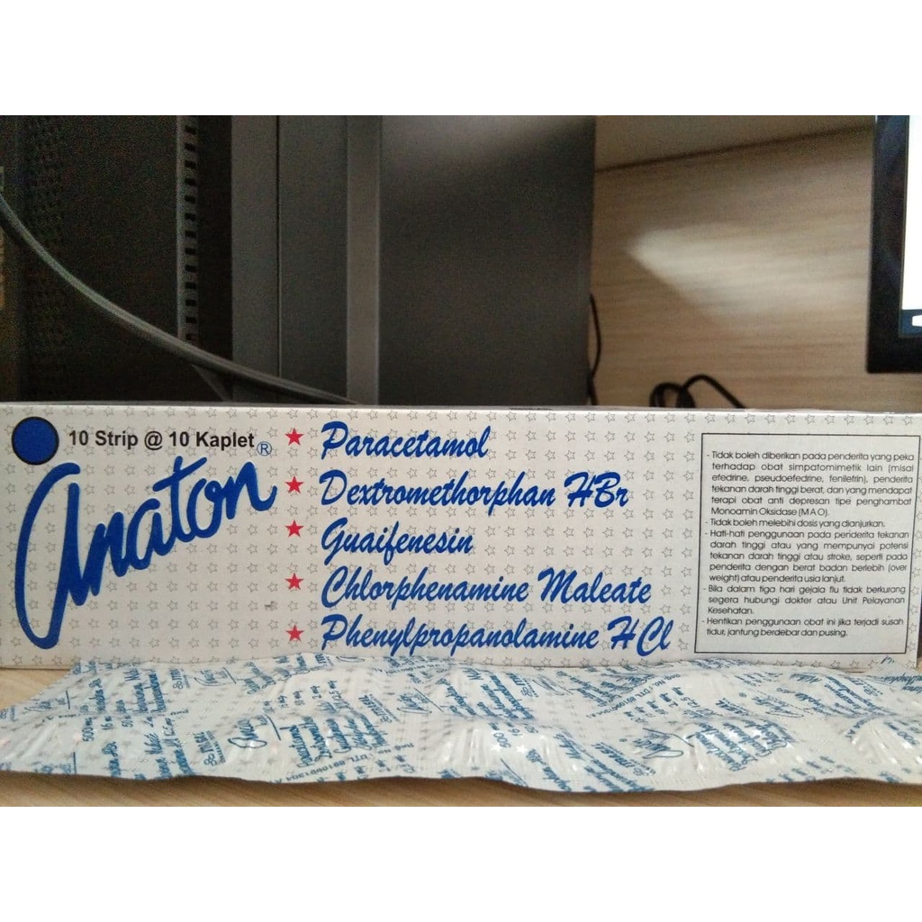 Jual ANATON KAPLET 1 STRIP 10 KAPLET OBAT DEMAM BATUK PILEK | Shopee ...