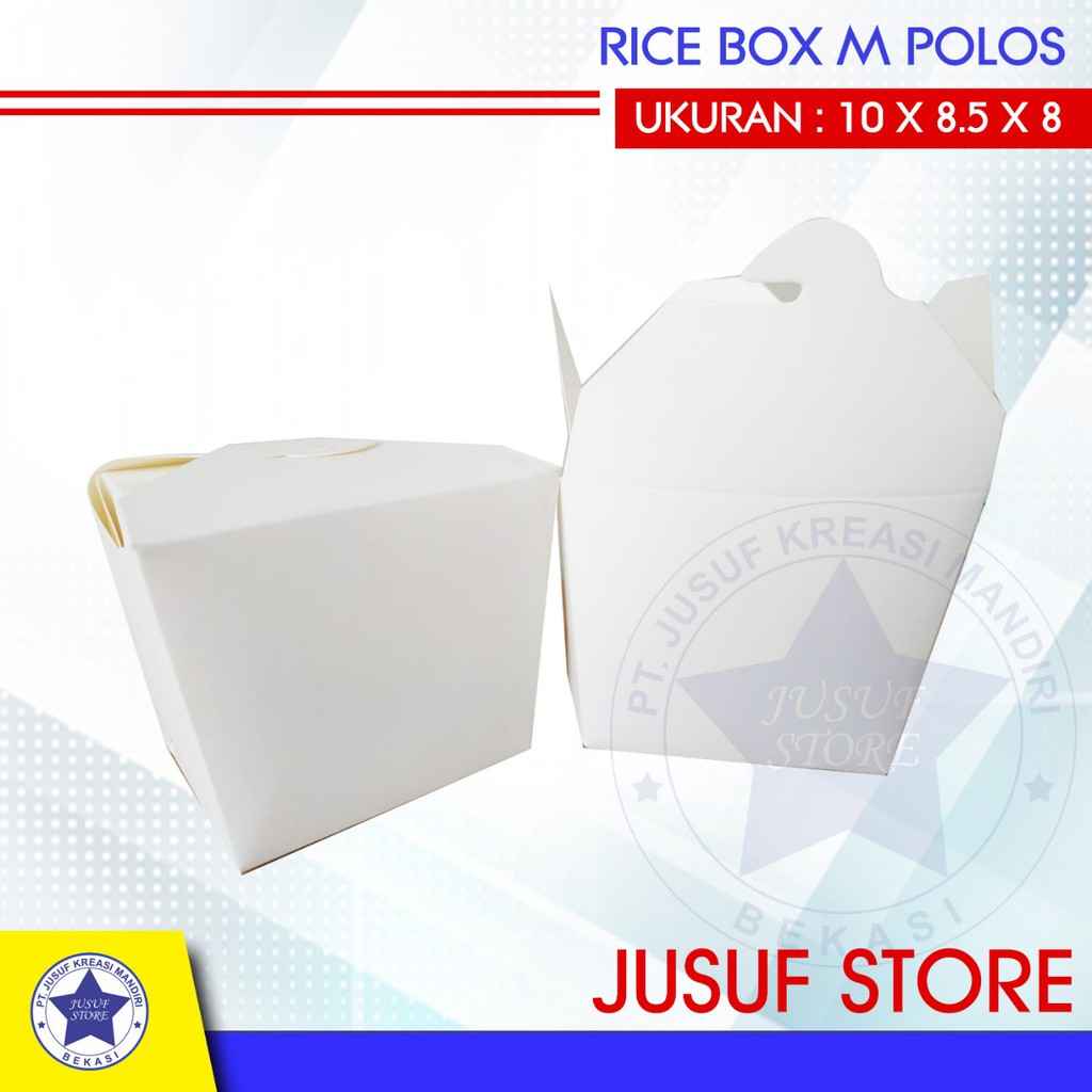 Jual RICE BOX / FOOD PAIL Putih Polos M @50Pcs | Shopee Indonesia