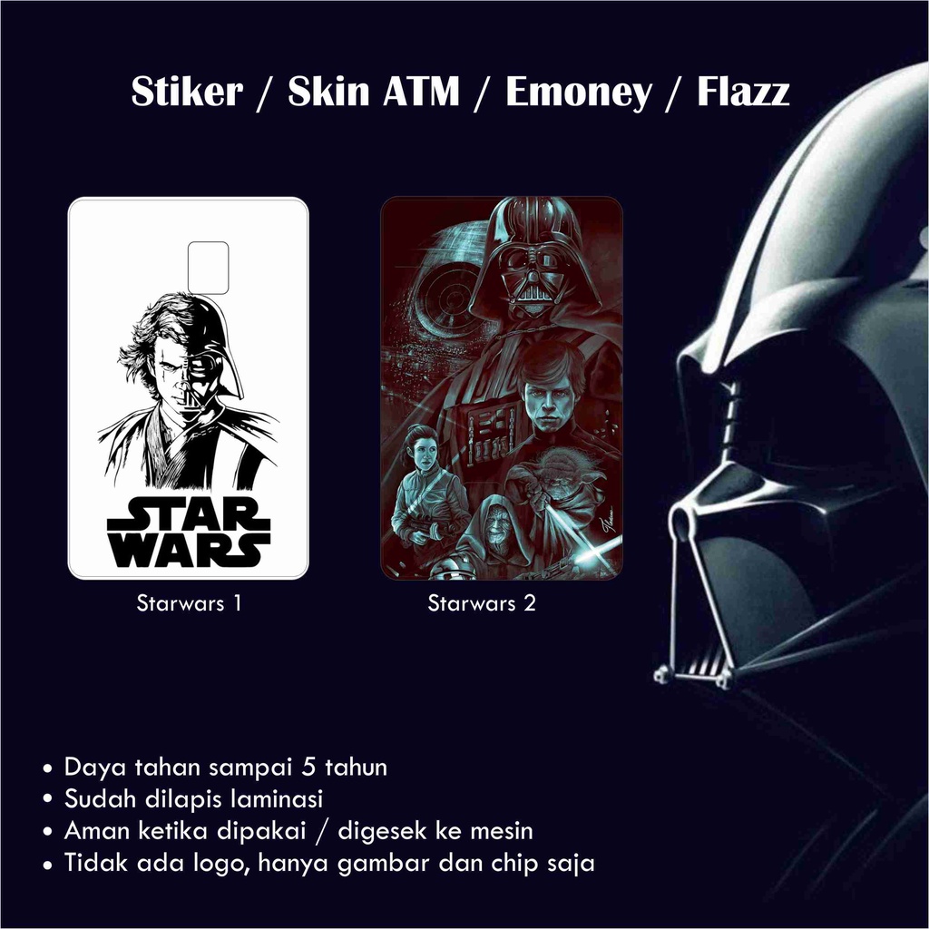 Jual Stiker ATM / Flazz / Emoney / Garskin / Skin Kartu Starwars ...