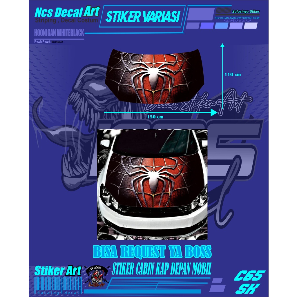 Jual Sticker mobil stiker kap depan mobil sticker bemper mobil stiker ...