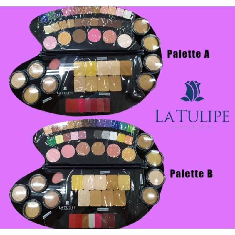 Jual LA TULIPE PAKET MAKE UP LENGKAP MURAH /PALET DECORATIVE SERI A&B | Shopee Indonesia