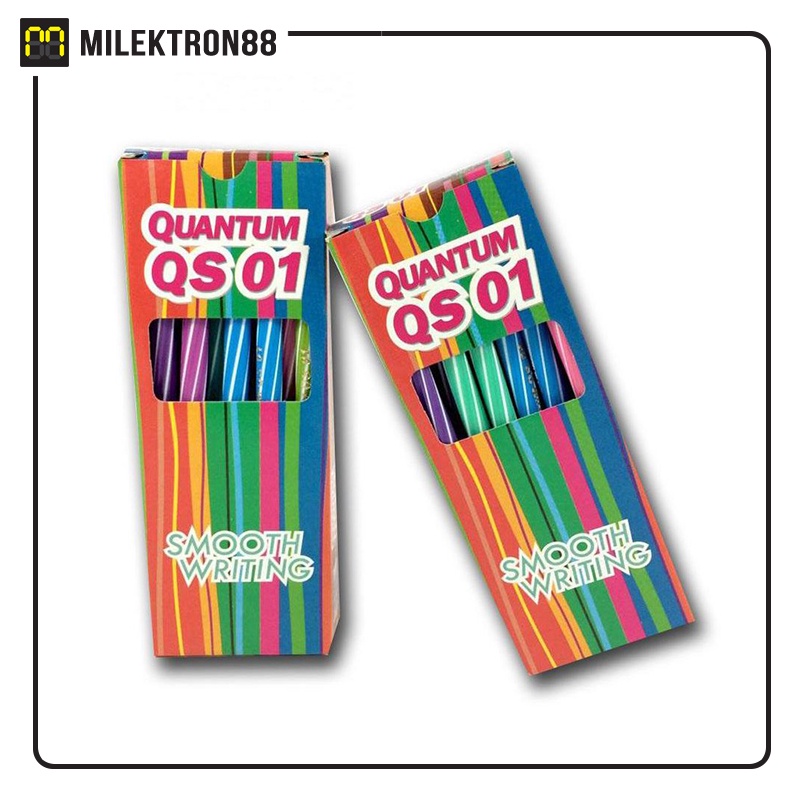 Jual QUANTUM Ballpoint Pen QS-01 Extra Fine Pulpen Ulir Warna Warni ...