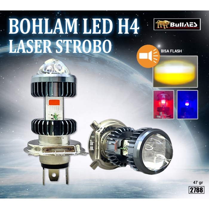 Jual Lampu Led H4 Laser Hapag Strobo Led hi loo Beam | Shopee Indonesia
