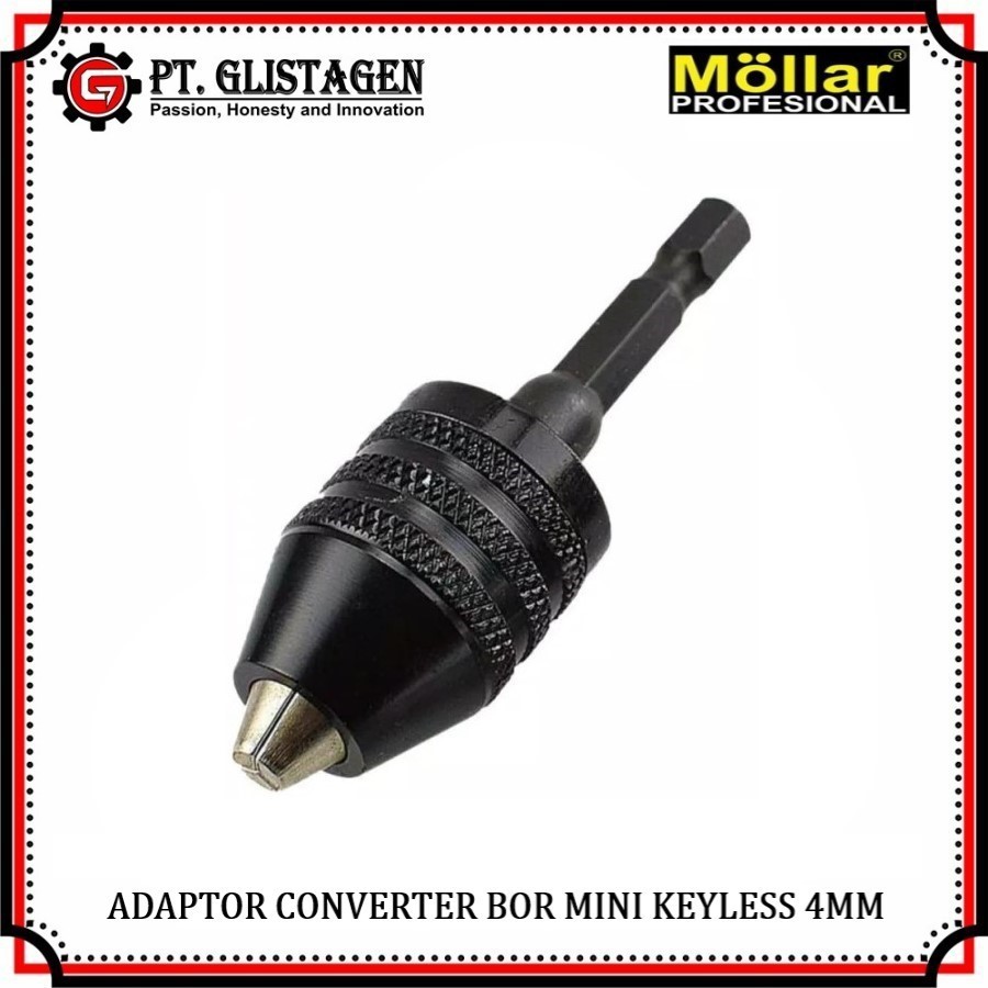 Jual Adaptor Converter Hex Shank Kepala Bor Mini Keyless Drill Chuck ...