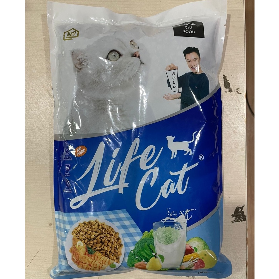Jual Life Cat DRY food makanan kucing kering adult kitten 800gr premium ...