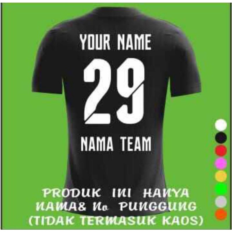 Jual TAMBAHAN BIAYA SABLON POLYFLEX NAMA NOPUNG | Shopee Indonesia