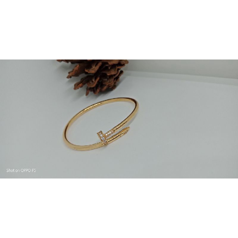 Jual gelang tangan oval paku model terbaru mas 8k mas terbaru | Shopee ...
