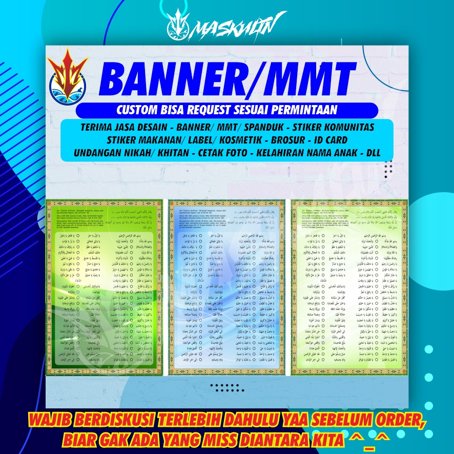 Jual Banner MMT Spanduk Asmaul Husna | Shopee Indonesia