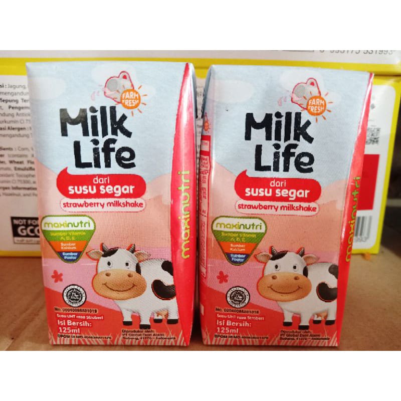 Jual Milk Life Susu UHT 115ml Rasa Coklat dan Strawberry (1 dus 40 pcs) | Shopee Indonesia