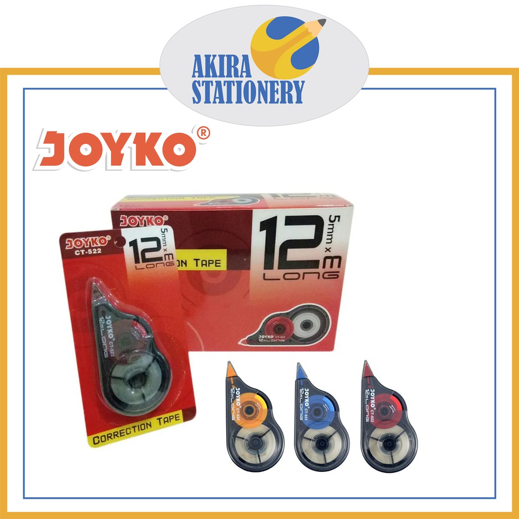 Jual Correction Tape JOYKO CT 522 Panjang 12 Meter / Tip Ex Rol / Tipe ...