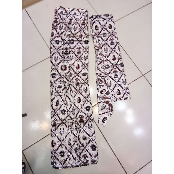 Jual Rok batik pengantin sunda prada wiron couple plus blangkon ...