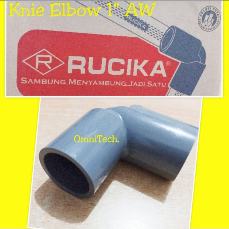 Jual Elbow Knie Knee PVC Rucika AW 1" Fitting Sambungan Pipa L Tebal Kuat Tahan Lama | Shopee ...