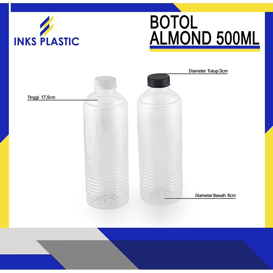 Jual BOTOL ALMOND 500 ML ( isi 91 ) | Shopee Indonesia