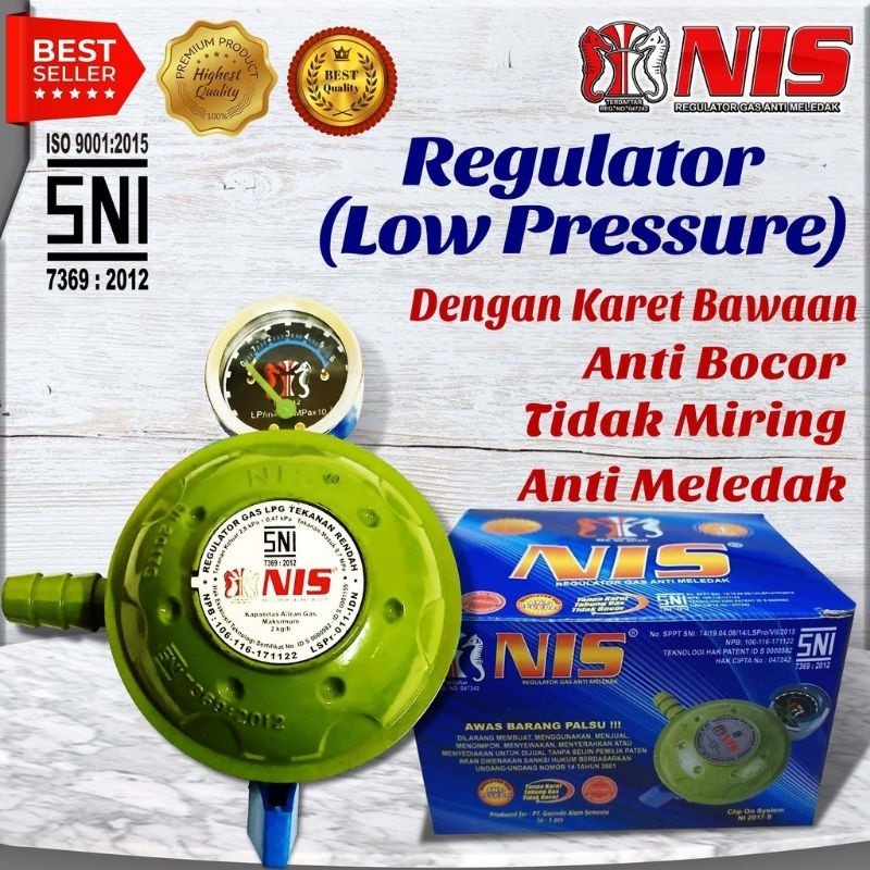 Jual Regulator Gas Nis Satu Kunci / Single Lock Tekanan Rendah | Shopee ...