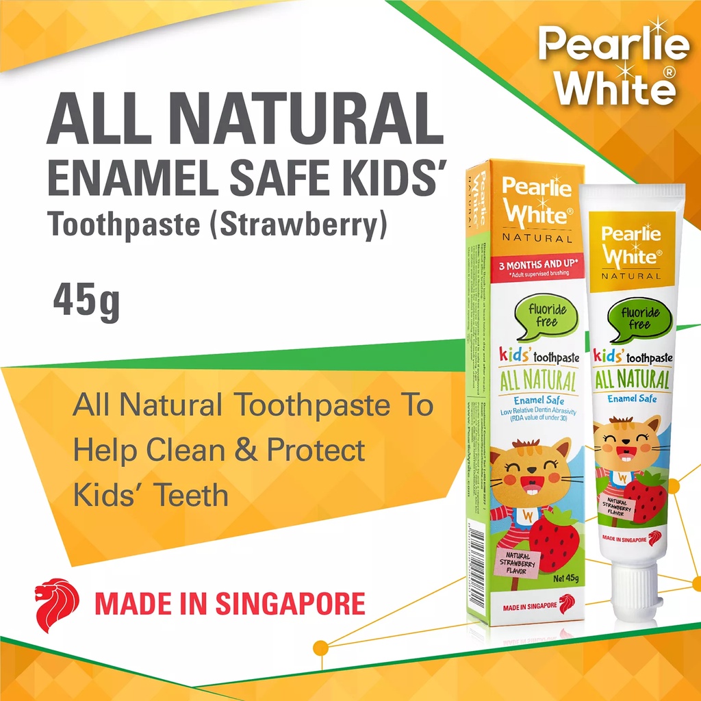 Jual PEARLIE WHITE® All Natural Enamel Safe Kids' Toothpaste Fluoride ...