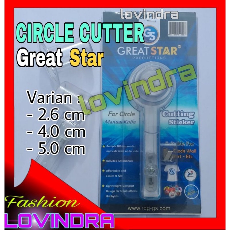 Jual Circle Cutter Great Star Alat Pemotong Sticker Lingkaran Bulat ...