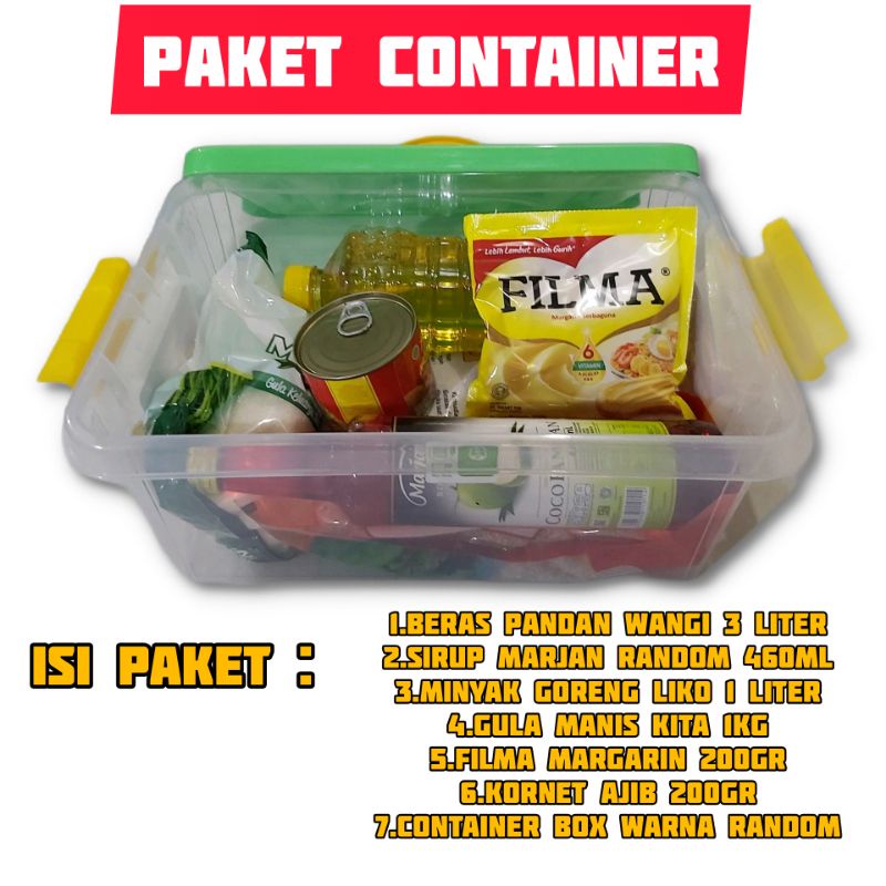 Jual Paket Sembako Gratis Box Container | Shopee Indonesia