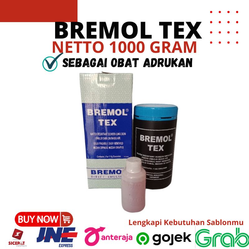Jual Bremol Tex Obat Afdruk Untuk Sablon Berbasis Air 1Kg (1 SET ...