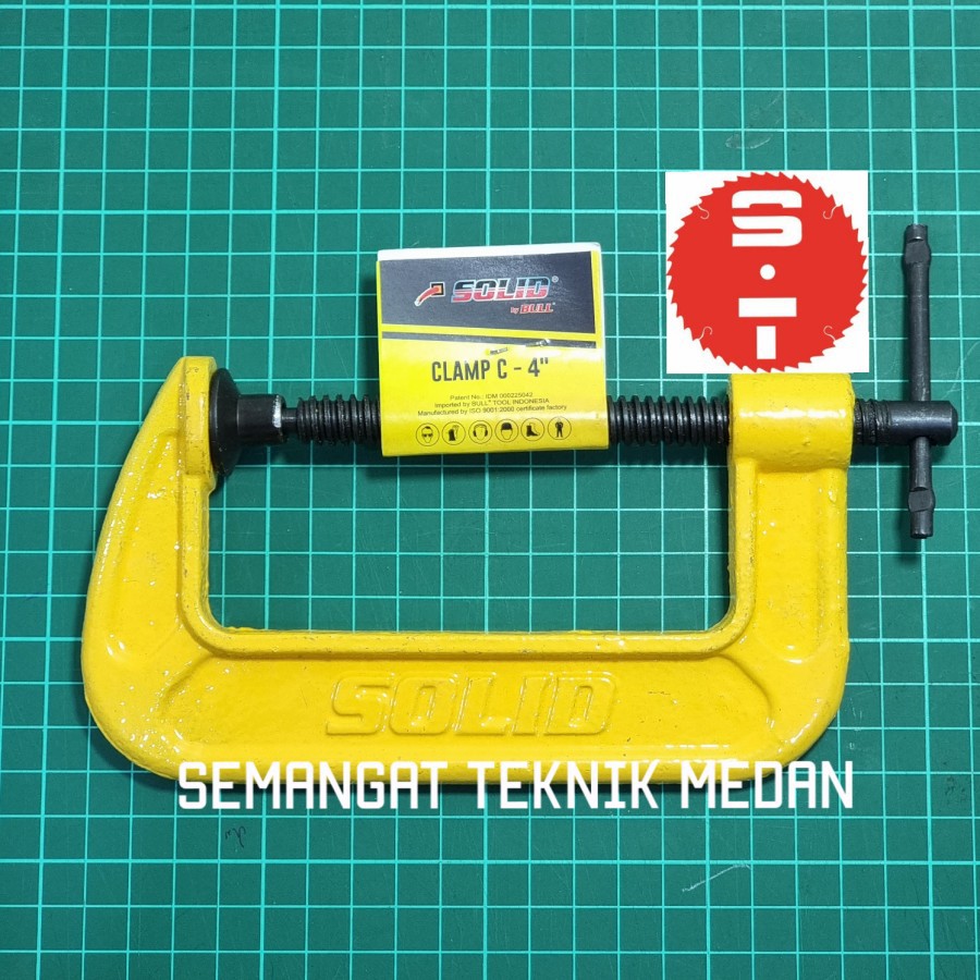 Jual 4" KLEM KAYU CATOK JEPIT PENJEPIT C CLAMP BAIS BESI 4 " INCH SOLID ...