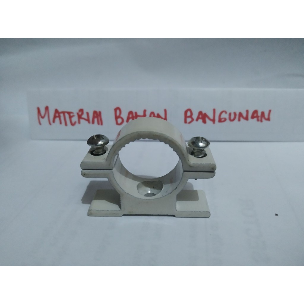 Jual Klem Pipa Besi Kb 20 Putih Pengencang Pipa Air Panas Dingin Gas ...