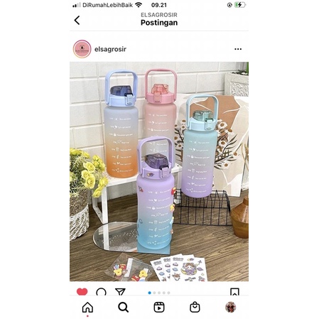 Jual Botol Minum Viral Botol Motivasi Ukuran 2000ml | Shopee Indonesia