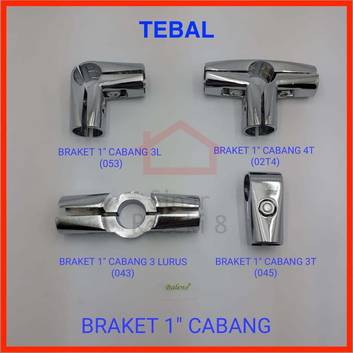 Jual Bracket Pipa 1" inch Cabang 3L Lubang Sambungan Pipa Join Bulat ...