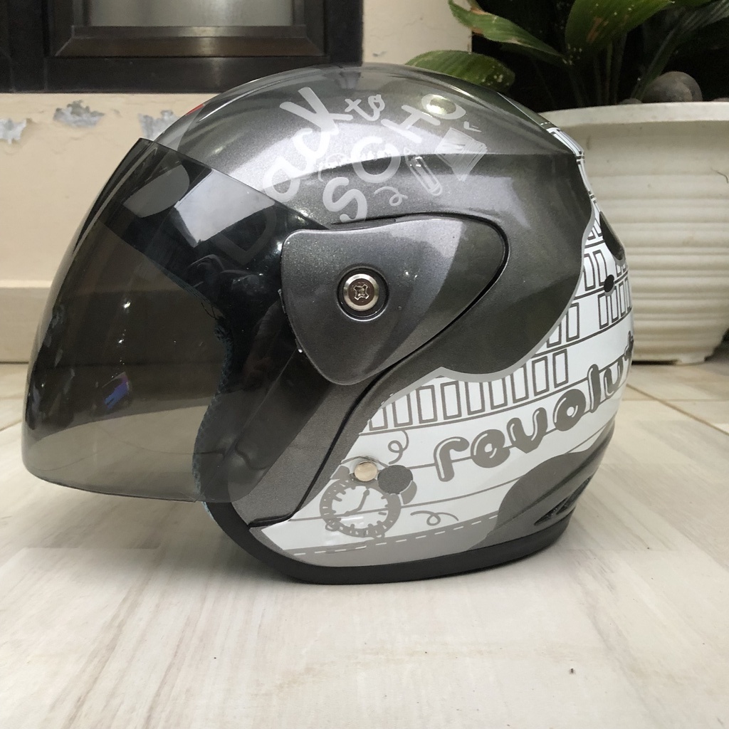 Jual HELM BOGO REVOLUTION HELM HALF FACE MOTIF KEREN MODIS | Shopee ...