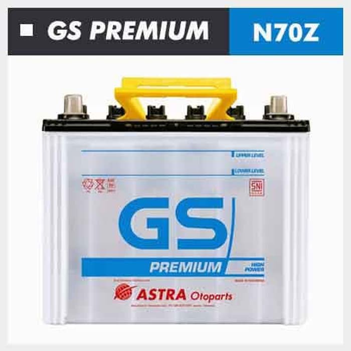 Jual Aki Accu Basah Mobil GS Premium Astra N70Z 75D31R 12V-75AH Original | Shopee Indonesia