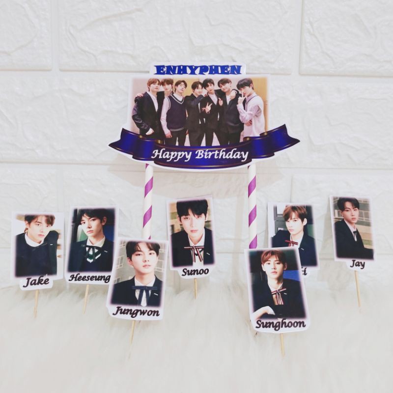 Jual Topper Enhyphen topper kpop topper ulang tahun topper puding ...