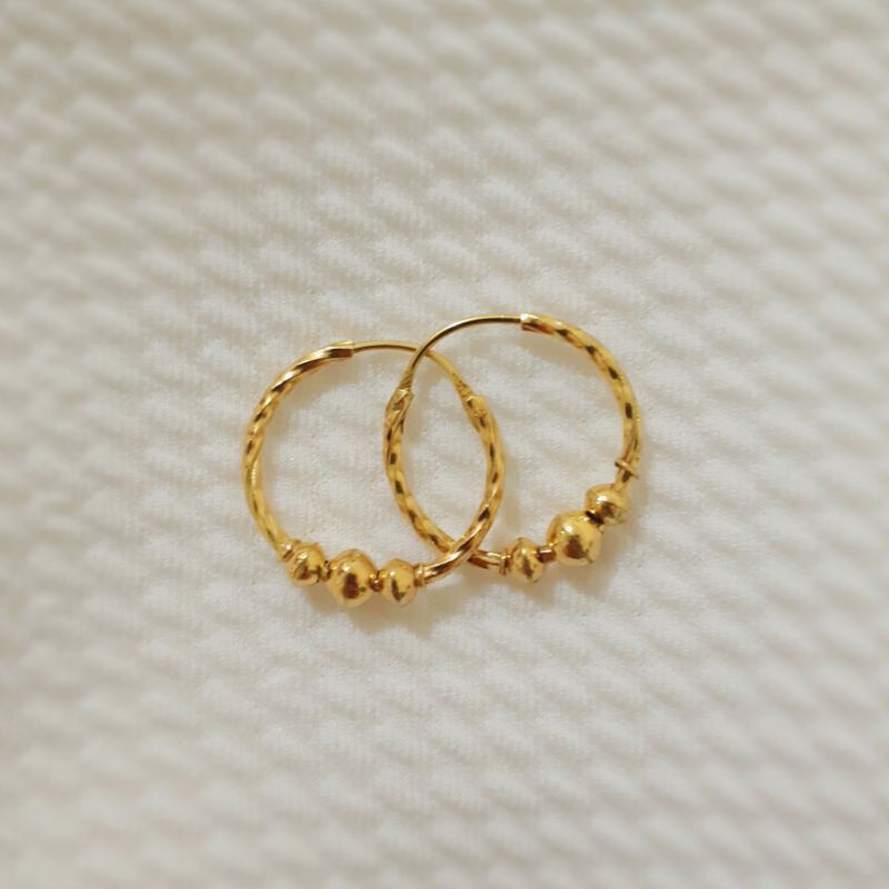 Jual Anting Ring 3 Bola Emas Muda 1 Gram dan 1/2 Gram | Shopee Indonesia